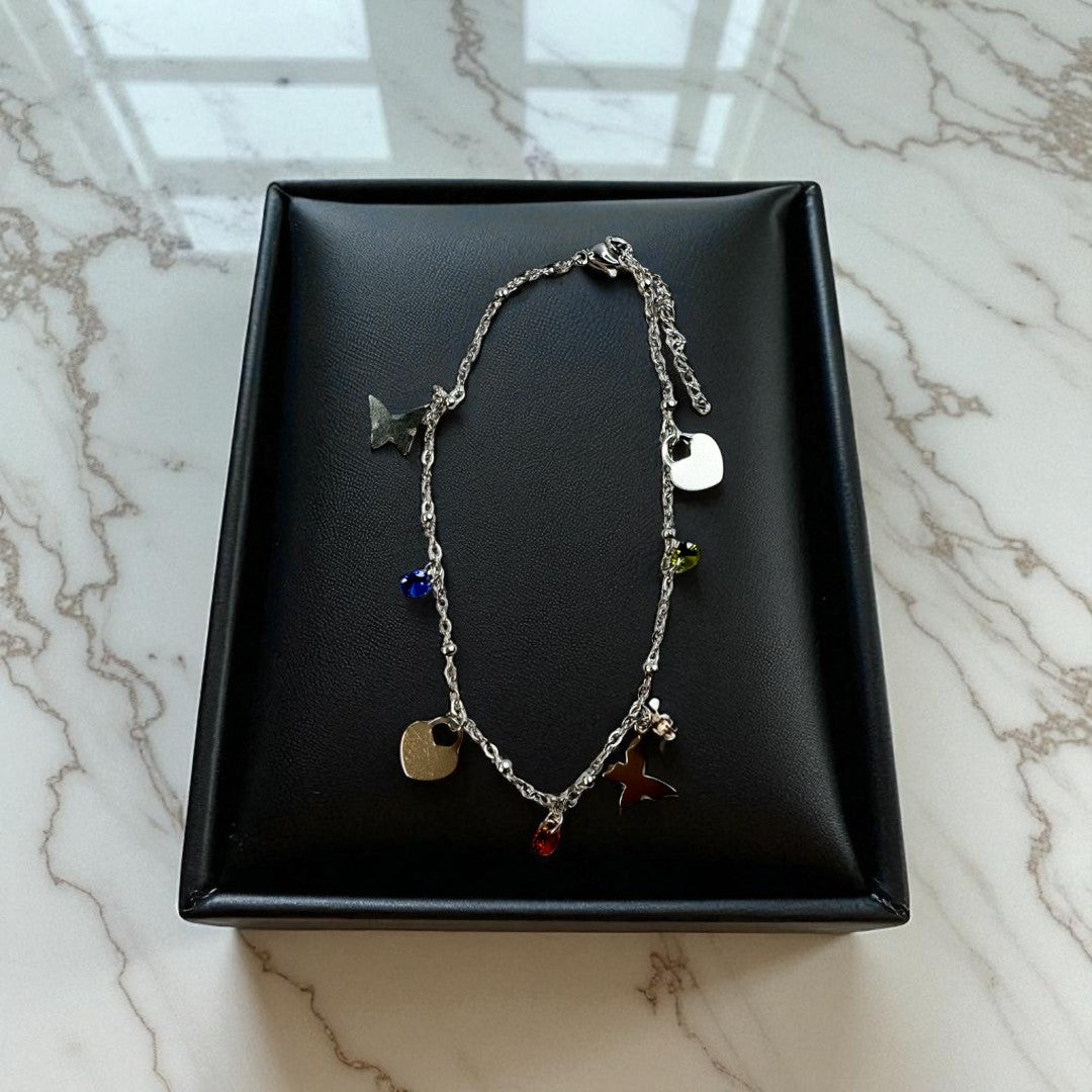 Tornozeleira Elenya Prateada – Cleide Cunha Jewelry